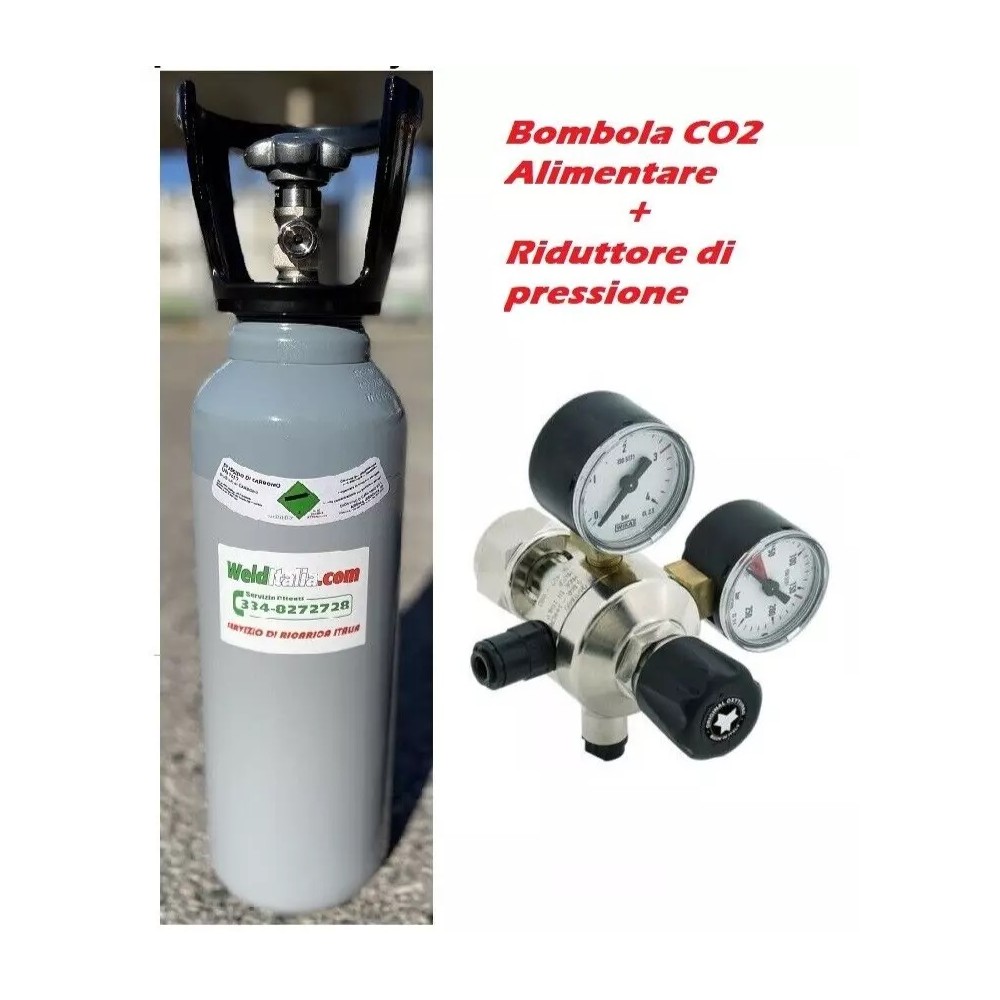 Bombola anidride carbonica Alimentare E290 da 14 litri 10 kg. carica ...